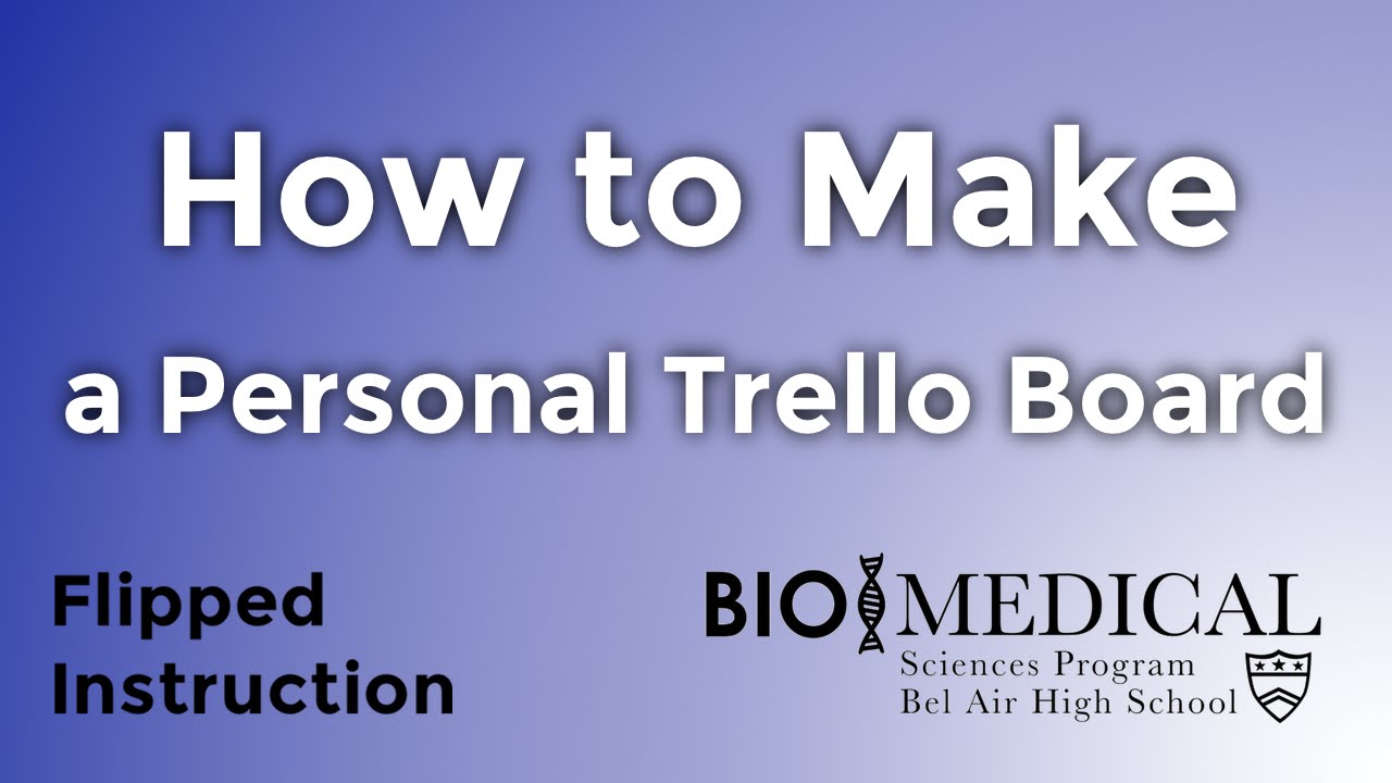 How to Create and Manage a Personal Trello Board - YouTube