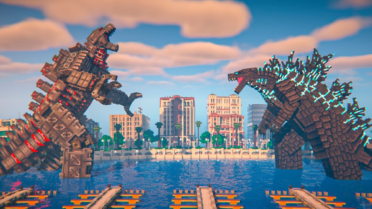 MECHAGODZILLA ATACOU GODZILLA NO MINECRAFT!! (KAIJUS) - YouTube