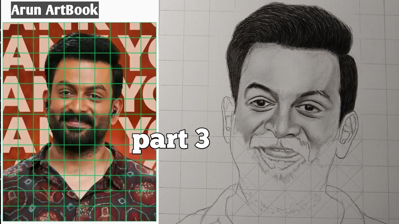 Guruvayoorambala Nadayil Prithviraj Drawing / Prithviraj drawing easy ...