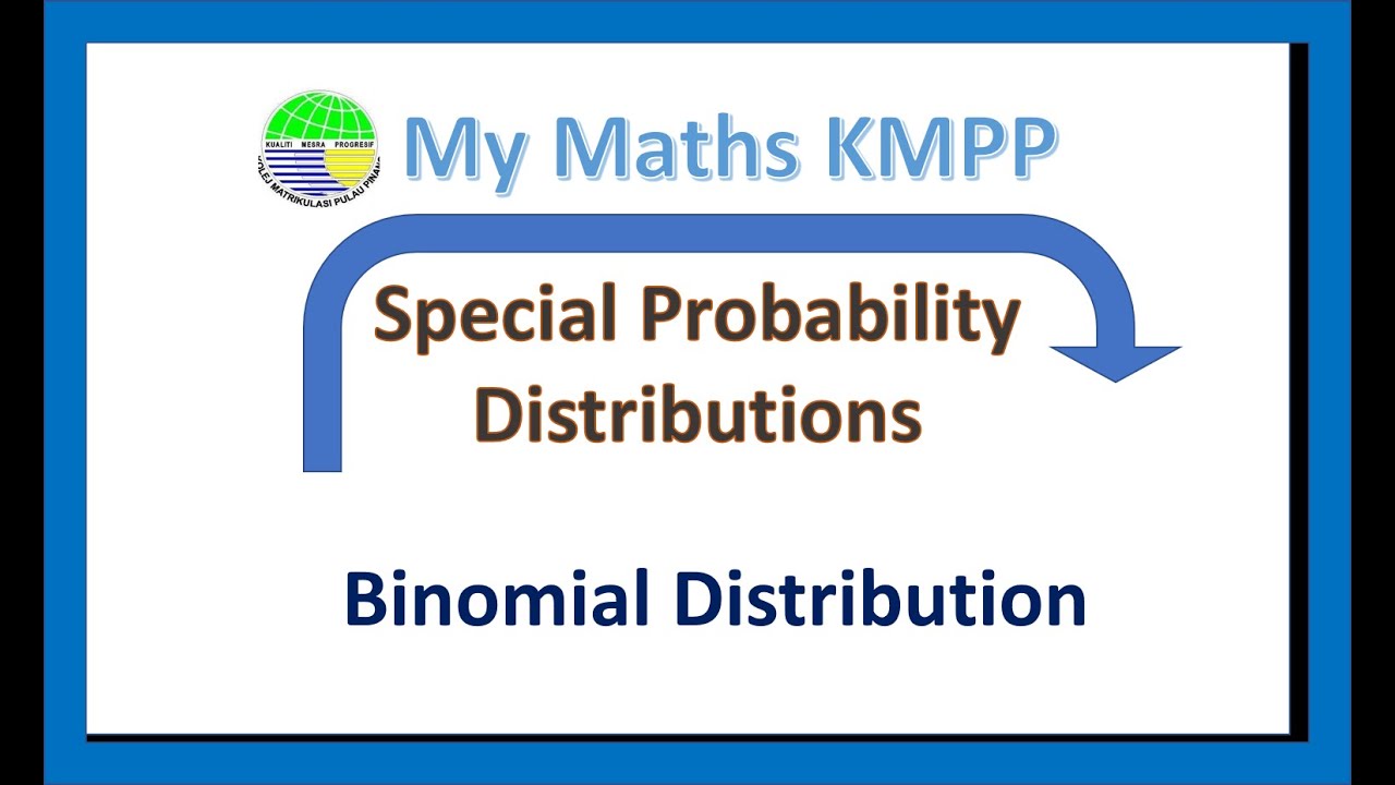 Special Probability Distributions Binomial Distribution part 1/3 - YouTube