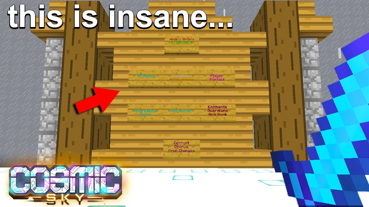 THIS *NEW* UPDATE IS INSANE! | Minecraft Skyblock (Cosmic Sky) - YouTube