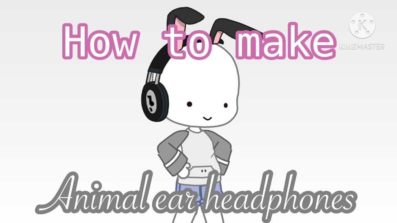 How to make animal ear headphones in Gacha club - YouTube