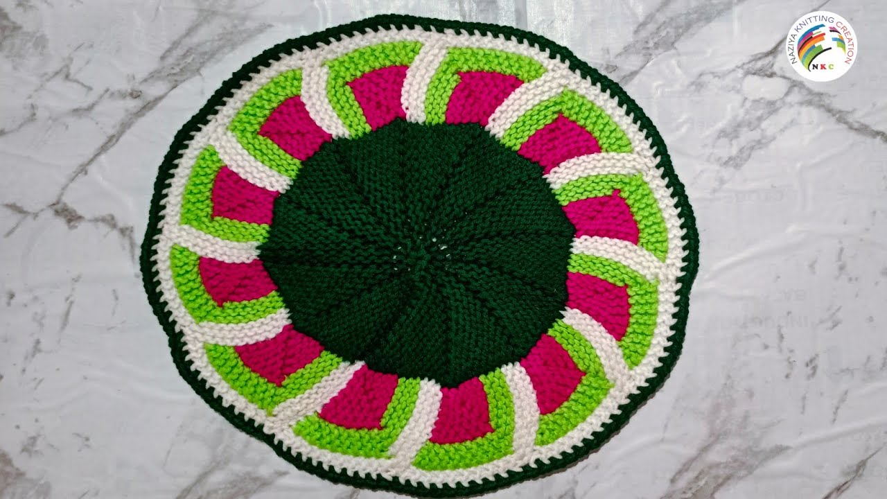 Watermelon 🍉 Doormat knitting | Knitting Doormat #81 - YouTube