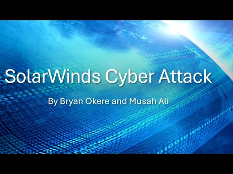 SolarWinds Cyber Attack Presentation - YouTube