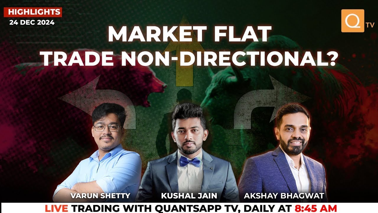 Live Trading Highlights | Market Flat Trade non Directional | Option ...