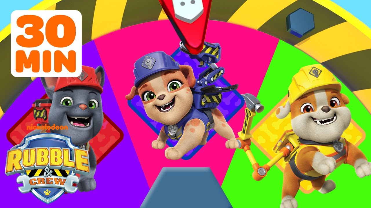 BEST Construction Spin the Wheels! w/ Rubble, Charger & Mix | 30 Minute ...