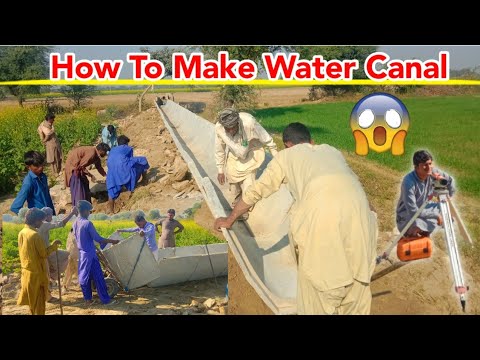 How To Make Water Canal👍Full Process Black Water Cannl Lgane Ka Tareqa😍 ...