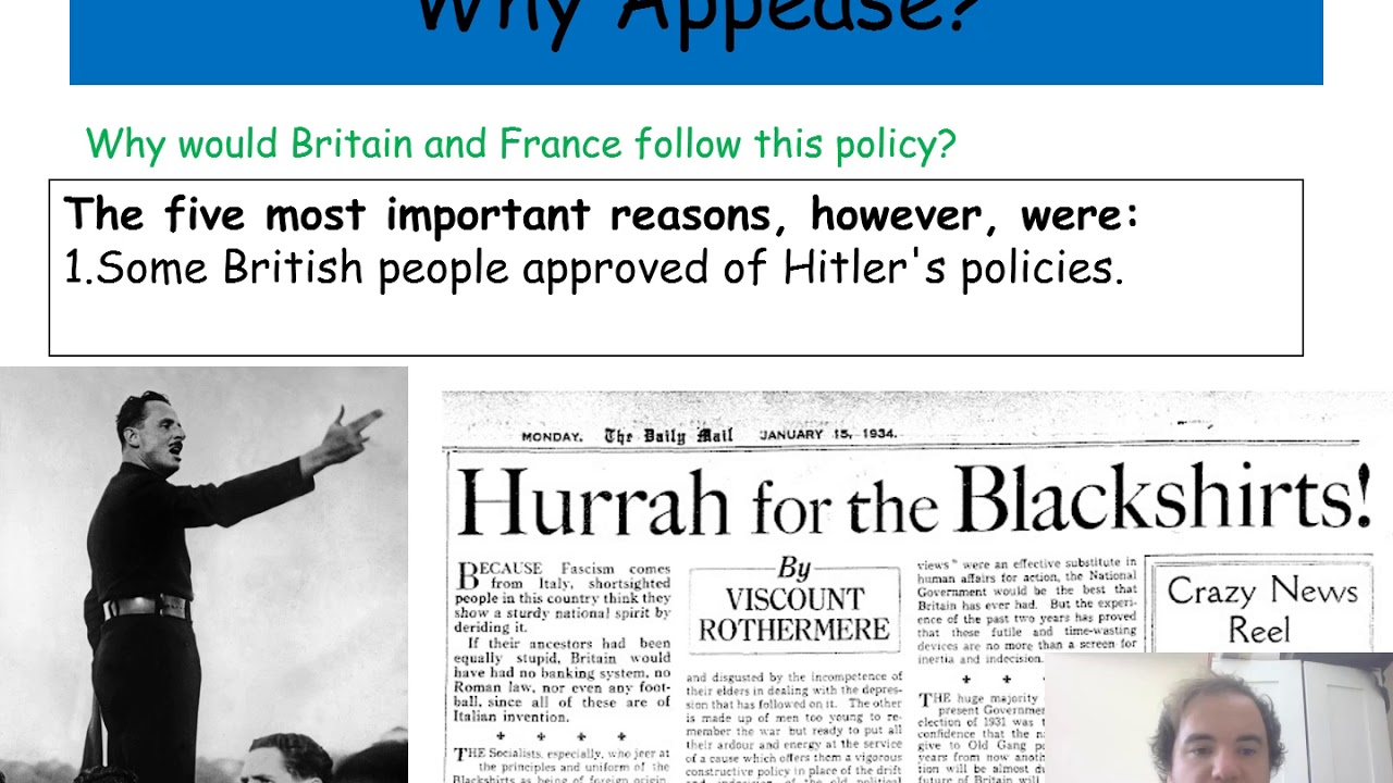 Year 10 History - Appeasement - YouTube