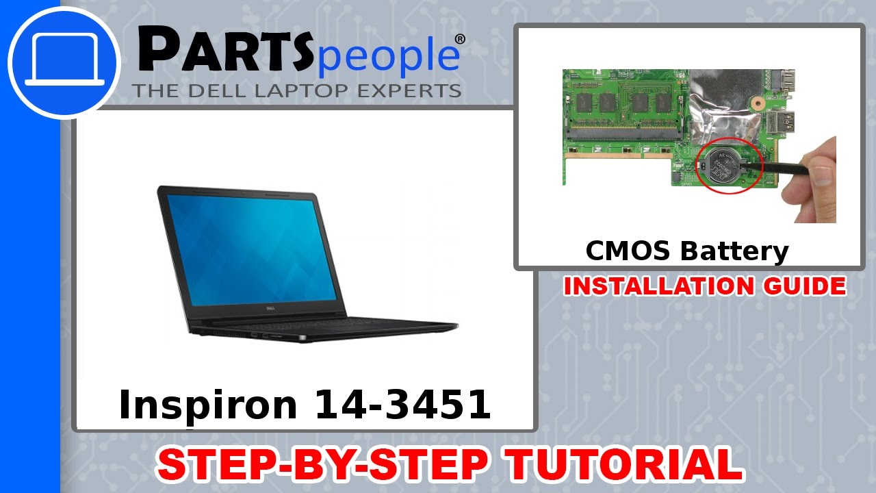 Dell Inspiron 14-3451 (P60G002) CMOS Battery How-To Video Tutorial ...