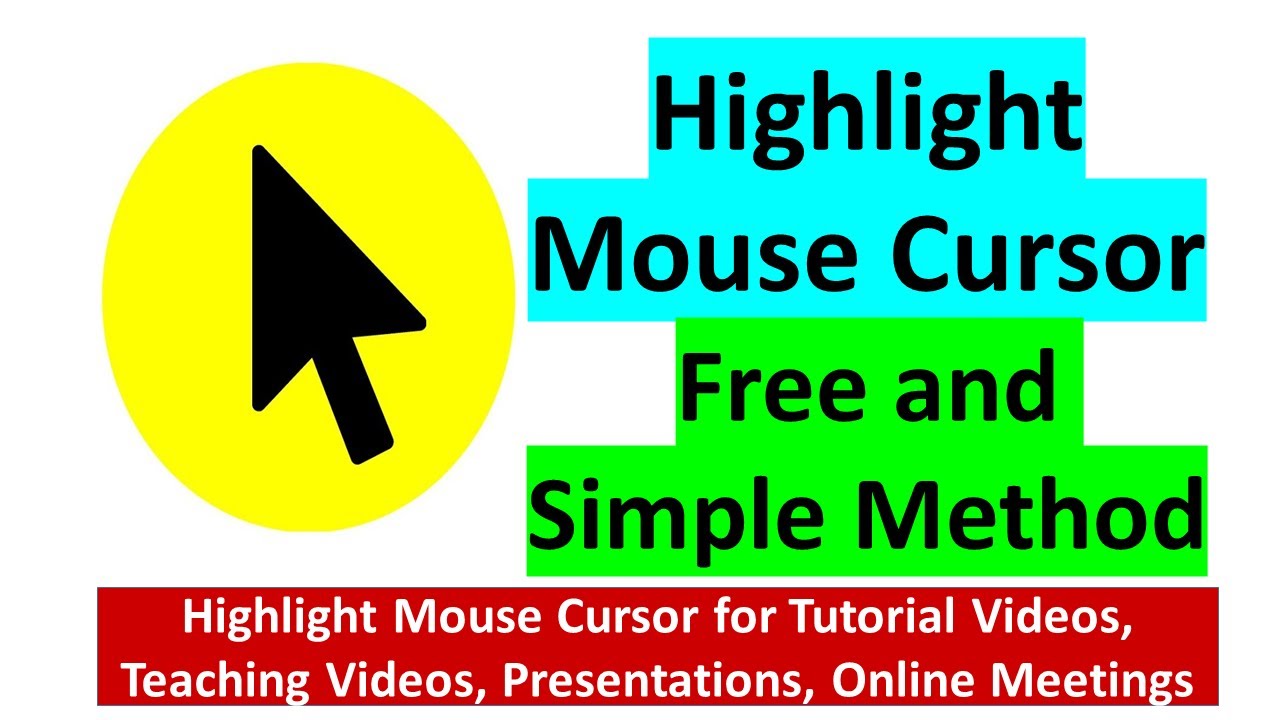 Highlight Mouse Cursor for Free in Windows 10 | Mouse Cursor k Gird ...