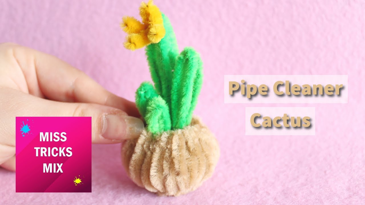 DIY: Easy Pipe Cleaner Cactus | Pipe Cleaner Craft. - YouTube