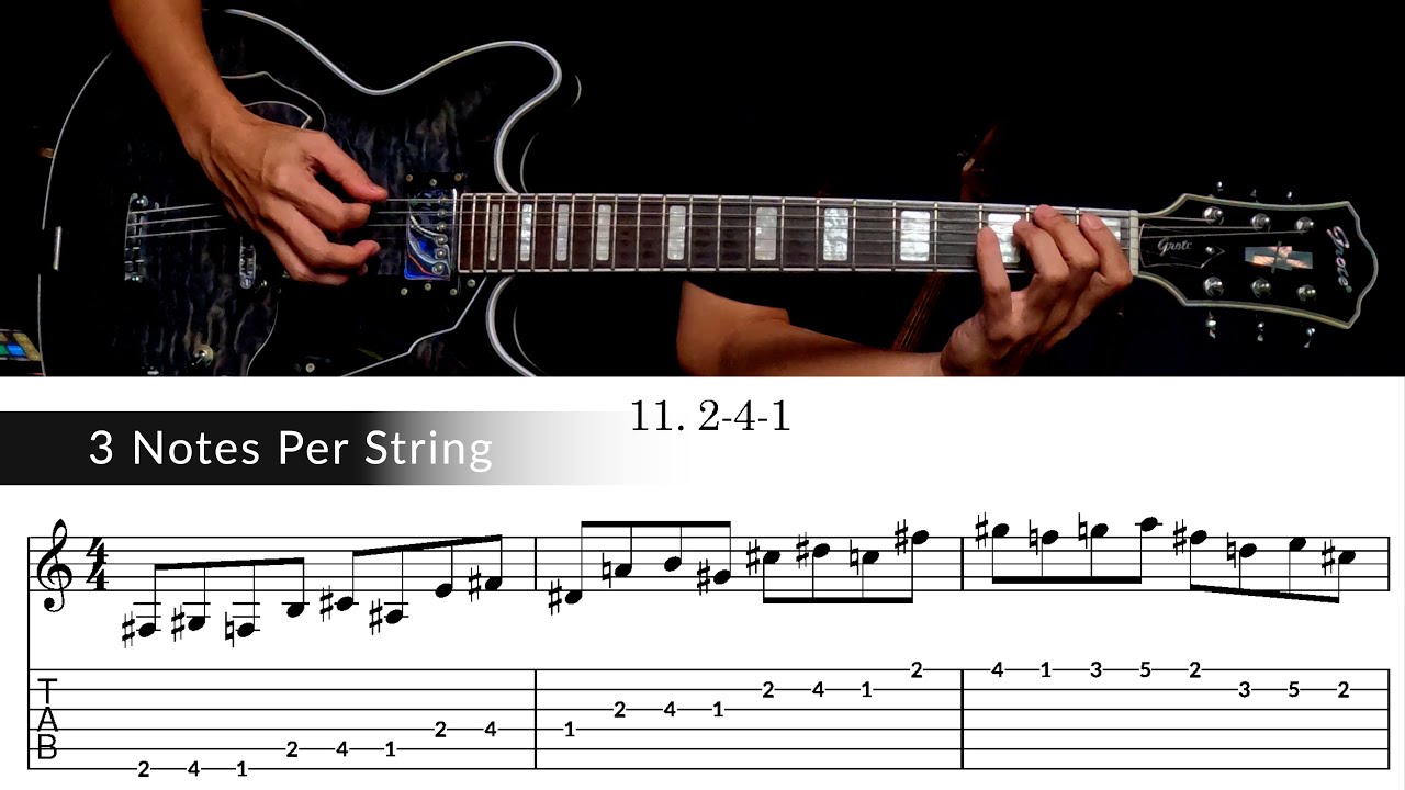 3 Notes Per String 2-4-1 - YouTube