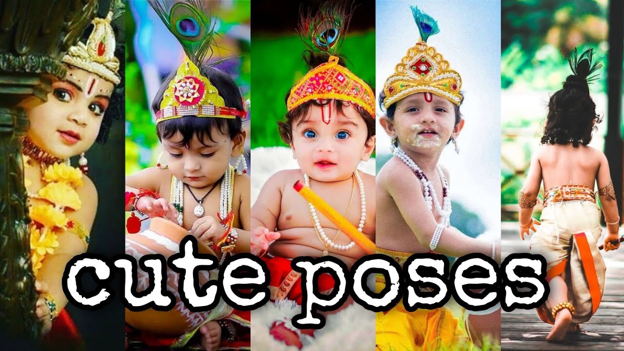 Latest krishna poses for janmashtami ll Krishna photoshoot poses ll ...