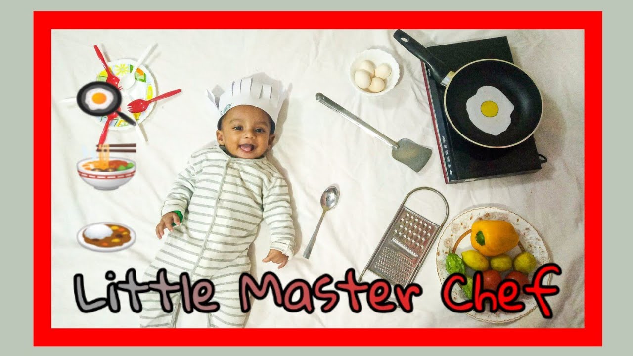 Little master chef baby photoshoot at home - YouTube