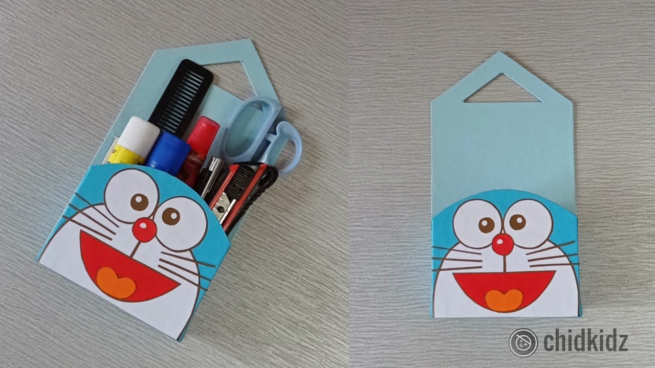 Standby Me Doraemon Hanging Rack Cardboard DIY [ 5 Minute Craft ] - YouTube