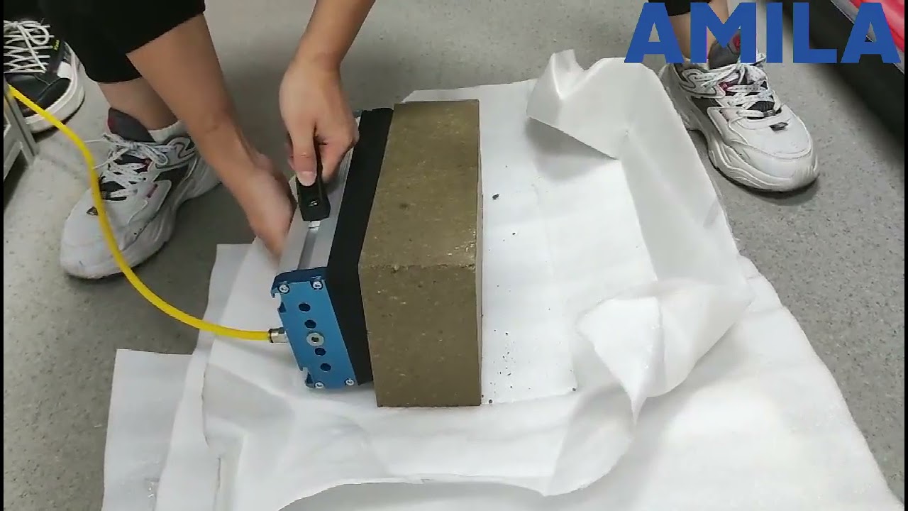 Foam Gripper Can be Used for Flip and Transport Refractory Bricks - YouTube