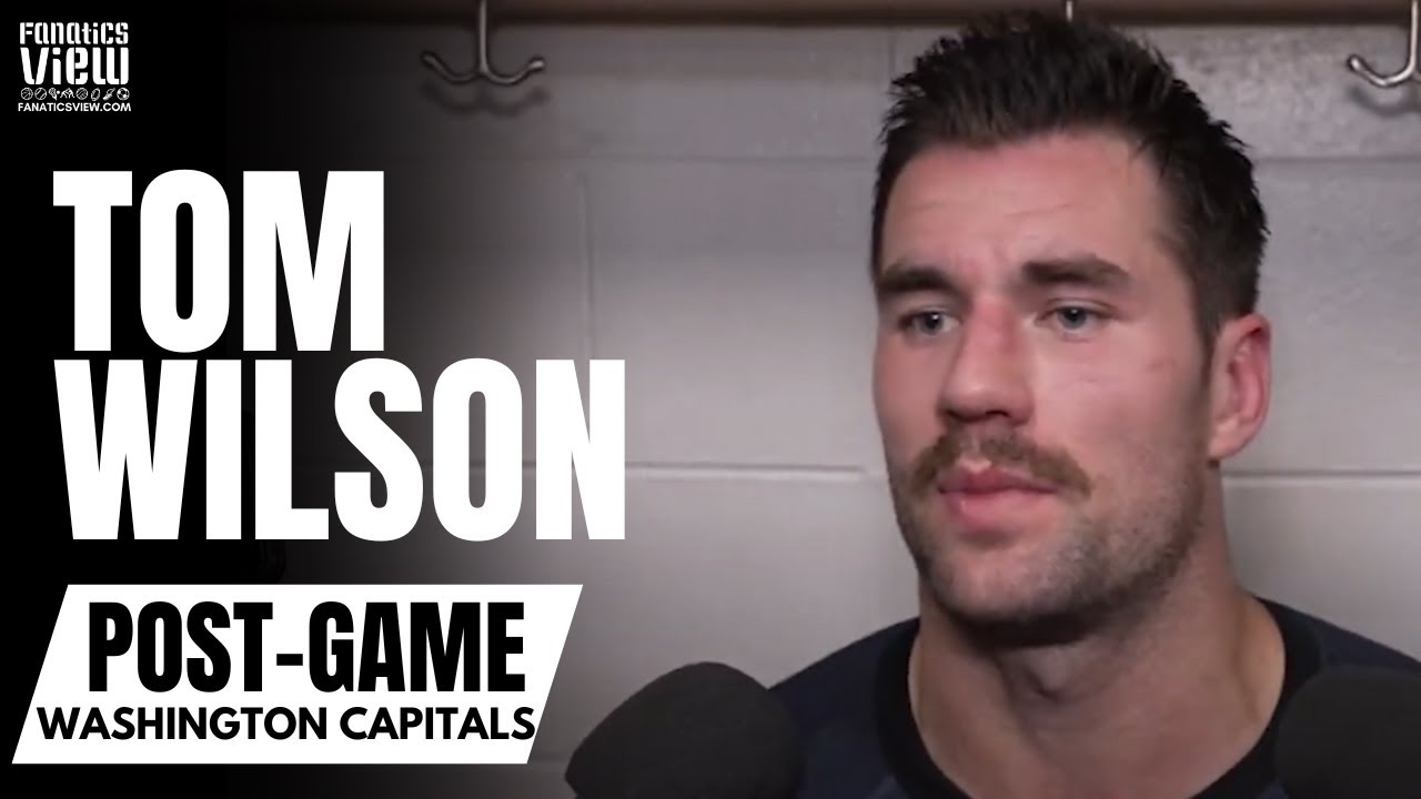 Tom Wilson Reacts to Charlie Lindgren Scoring on Washington Capitals Own Net: "We Love That Guy ...