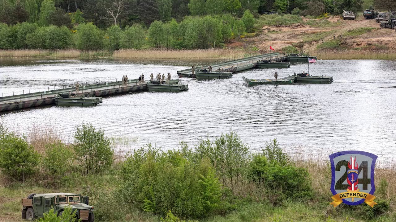 U.S. Army Wet Gap crossing in Poland 2024 - YouTube