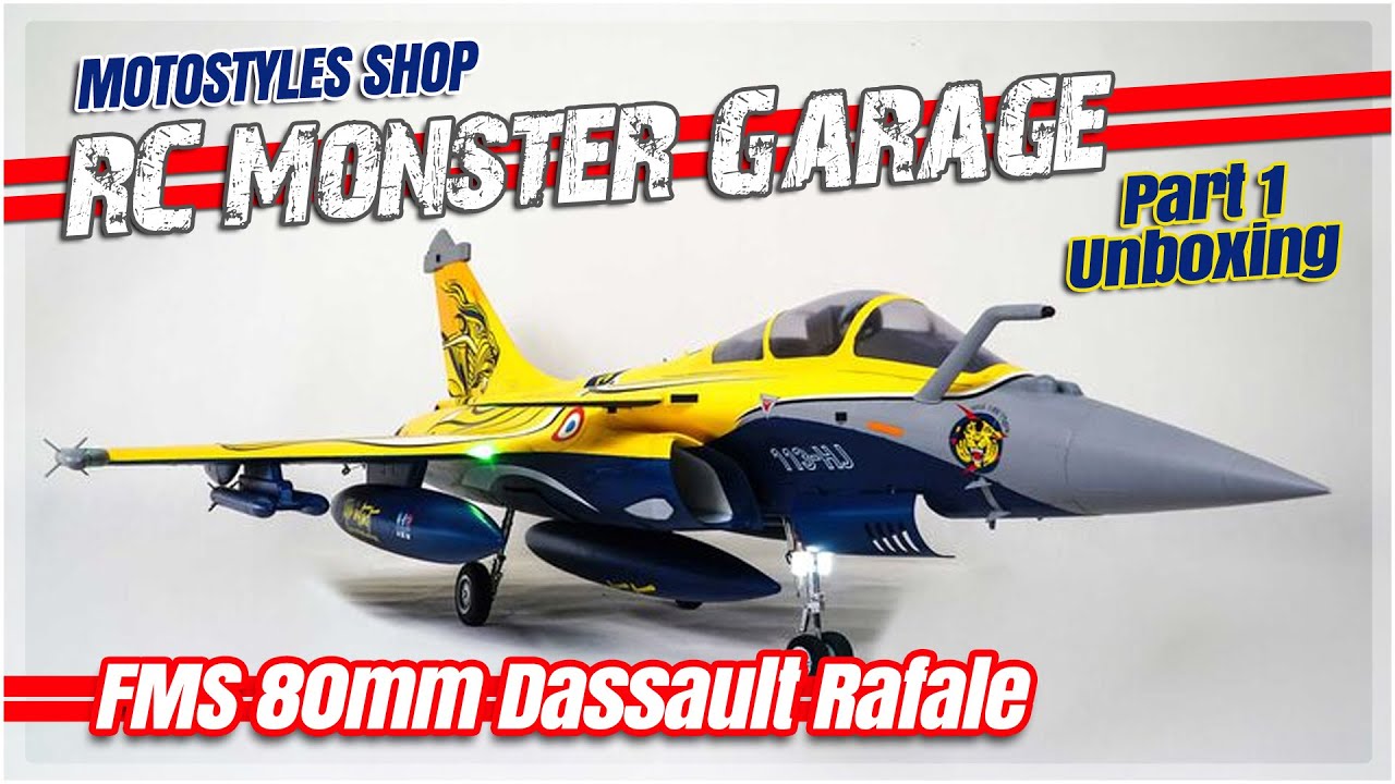 Unboxing : The FMS 80mm Dassault Rafale EDF Jet Series - YouTube
