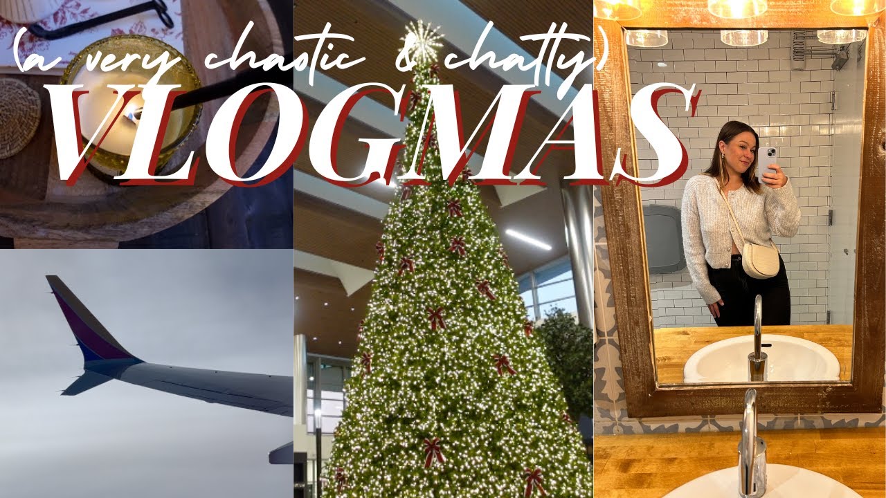 LAST FEW VLOGMAS DAYS | a 24 hour chaotic work trip & going home for ...