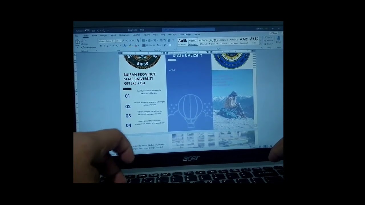 How to create a trifold brochure in any kind of Microsoft word - YouTube