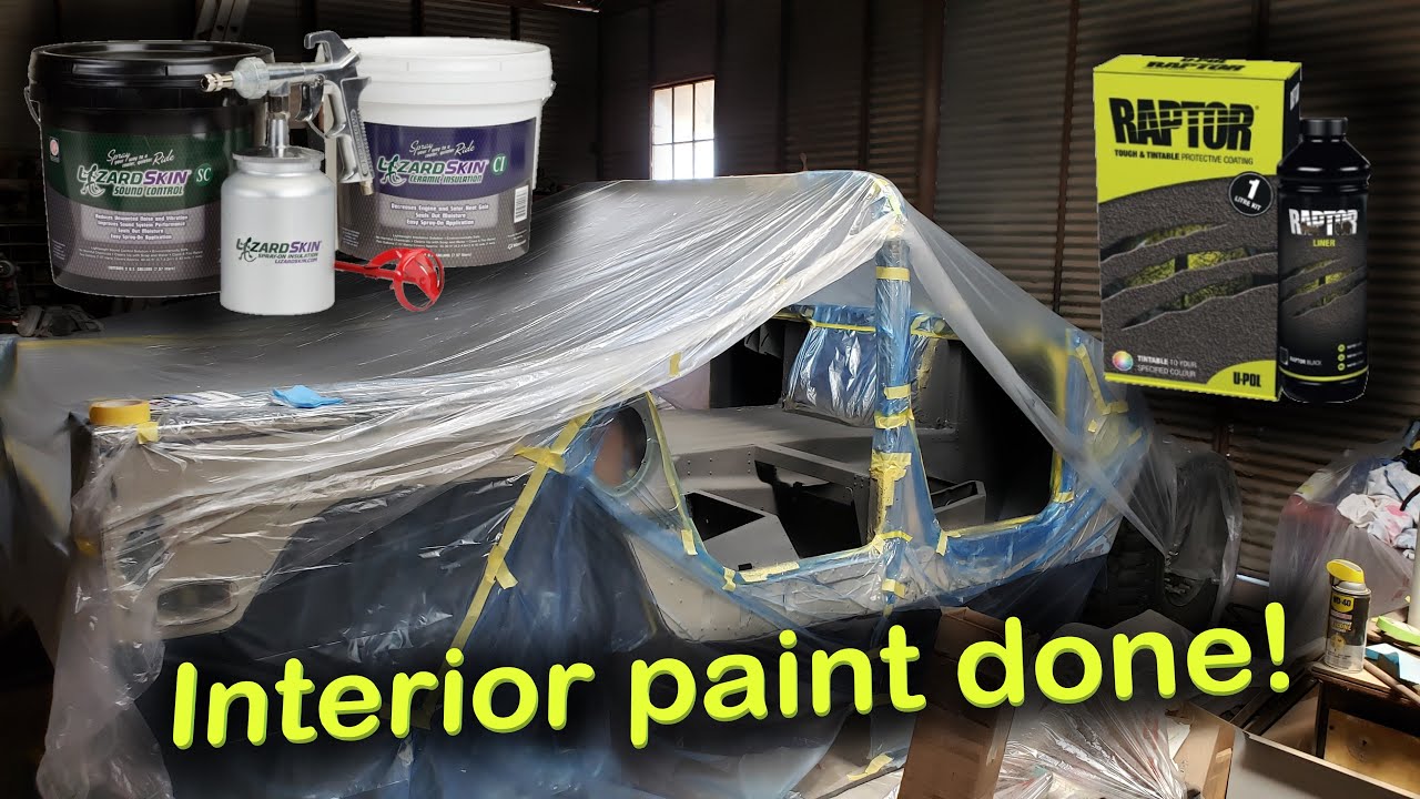Humvee Interior Sprayed! Lizard Skin Sound & Heat Control with Raptor ...