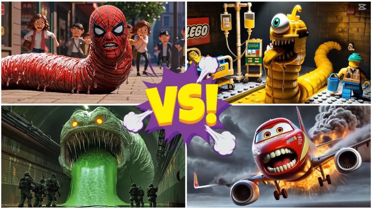 Spider-Worm - Minions Lego - Cursed Thomas The Train - McQueen Monster ...