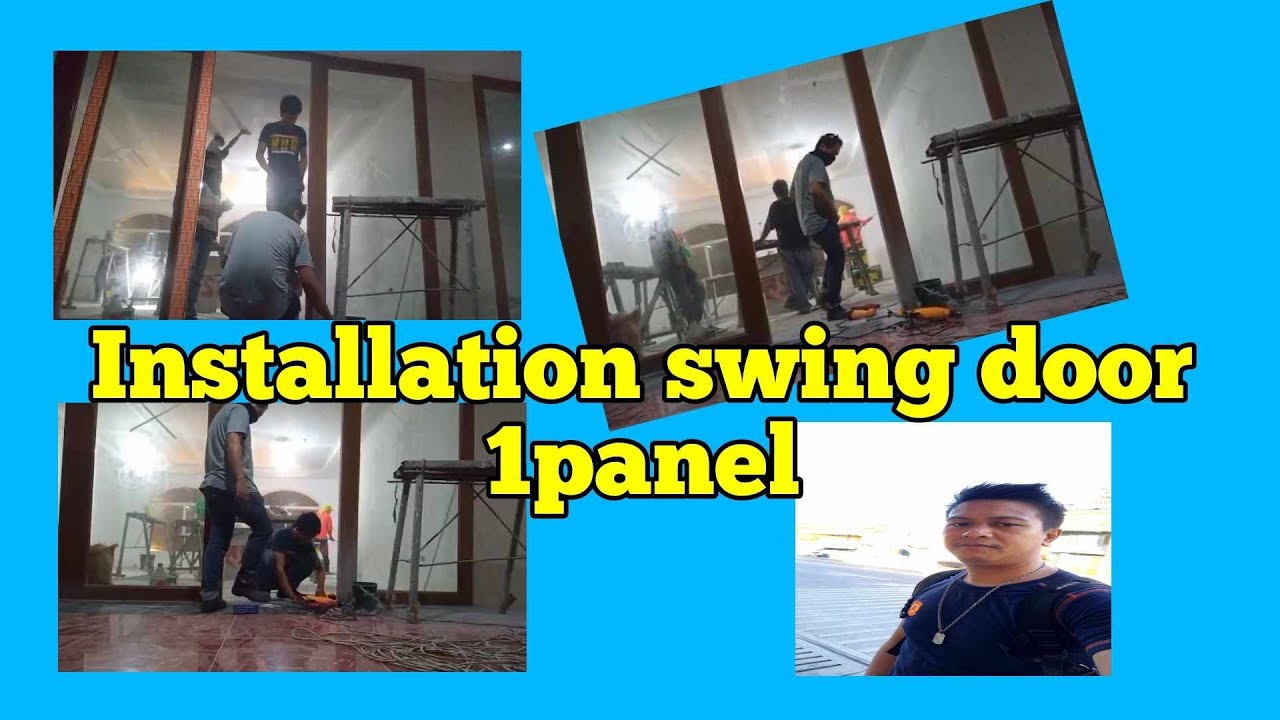 installation swing door 1panel - YouTube