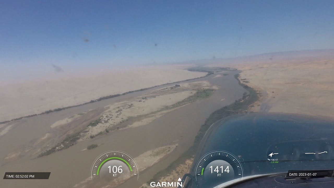 Flying from Alexander Bay to Upington, direct, over Namibia - YouTube