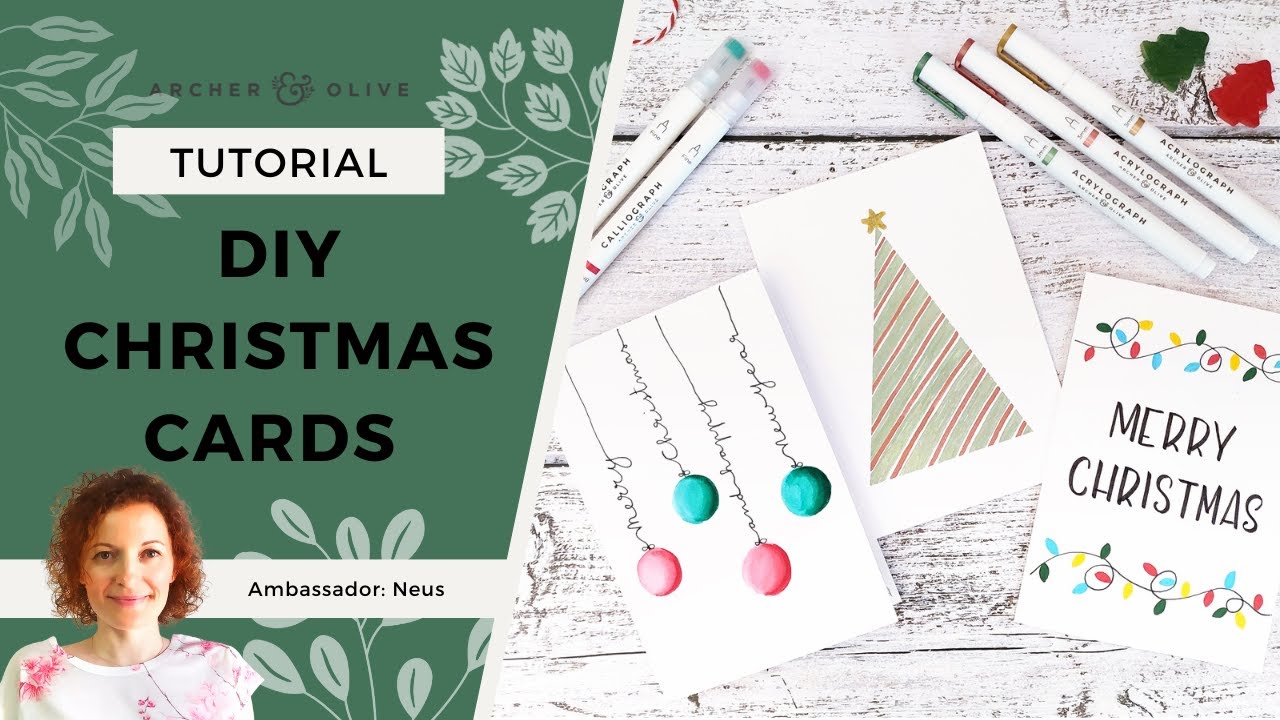 Easy DIY Christmas Card Tutorial | Homemade Card Ideas - YouTube
