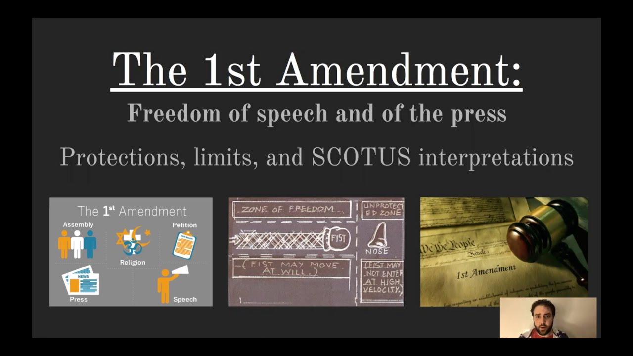 1st Amendment: Freedom of speech and of the press - AP NSL Lecture 2020 ...