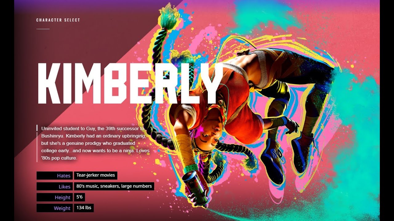 Kimberly Bio | Street Fighter 6 - YouTube