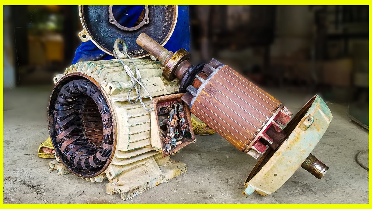 TimeLapse: How Vietnamese People Repair And Restore Big Motor 55KW In ...