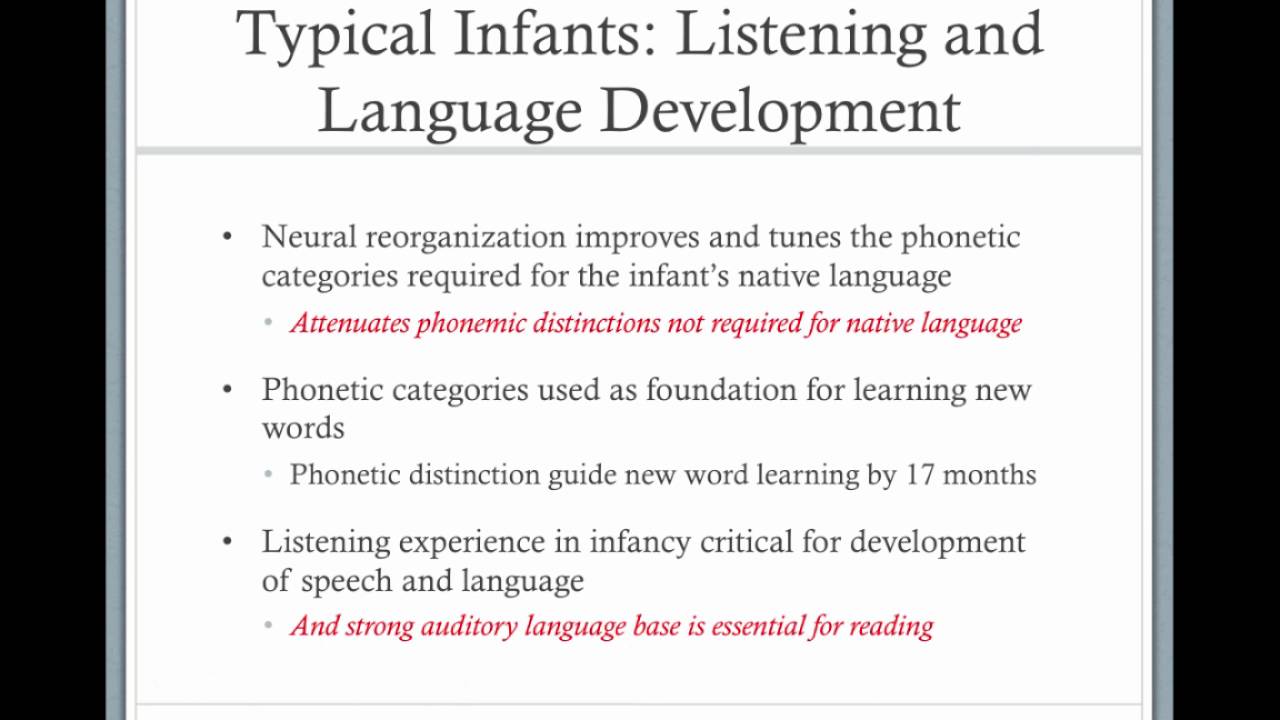 Listening and Language Development - YouTube