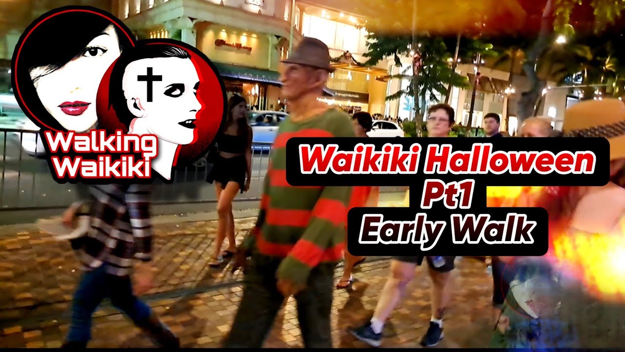 Halloween Waikiki Pt 1: Early Walk - YouTube