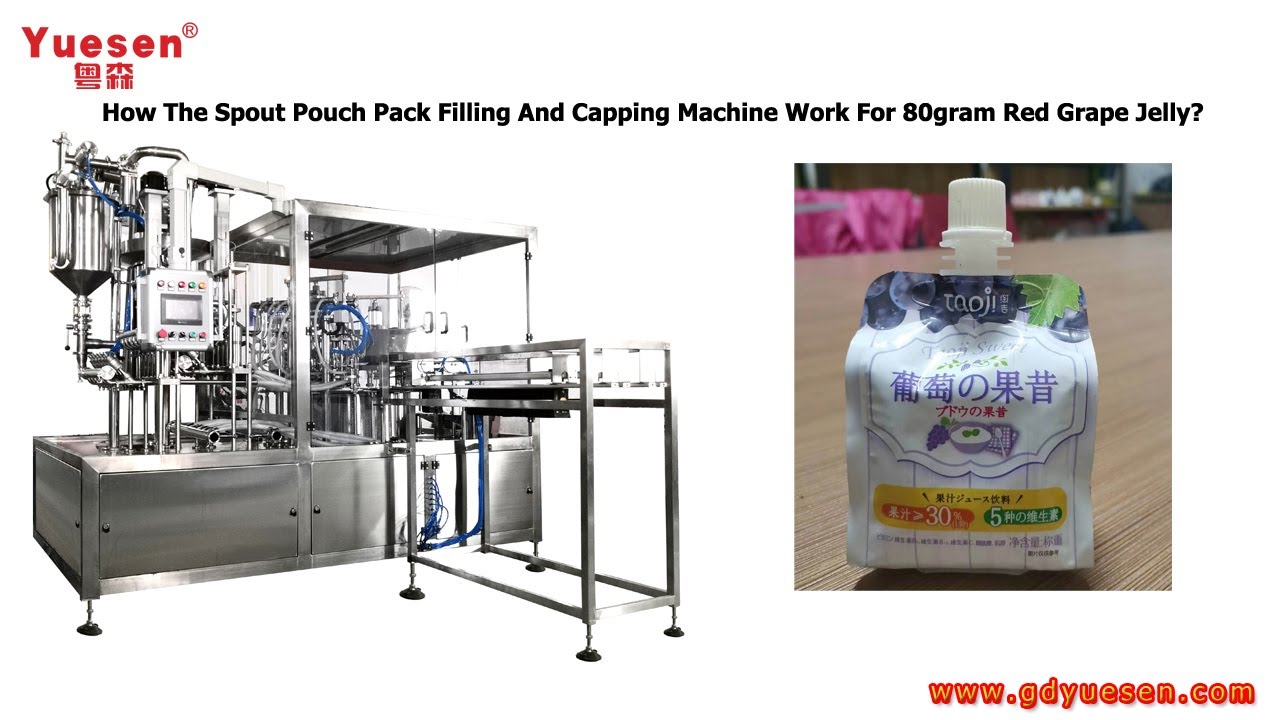 How The Spout Pouch Pack Filling And Capping Machine Work For 80gram ...