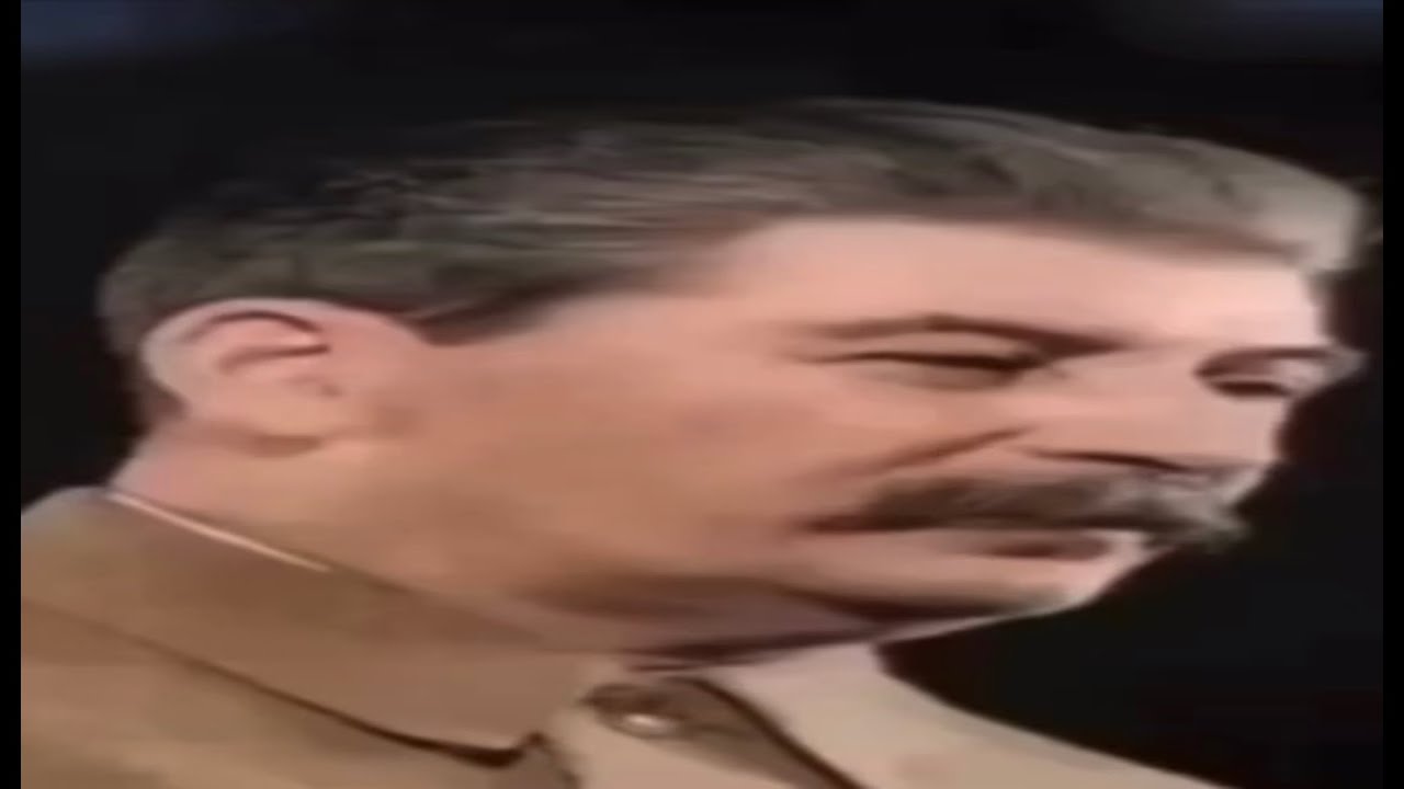 Joseph Stalin turning toward the camera but he’s wide - YouTube