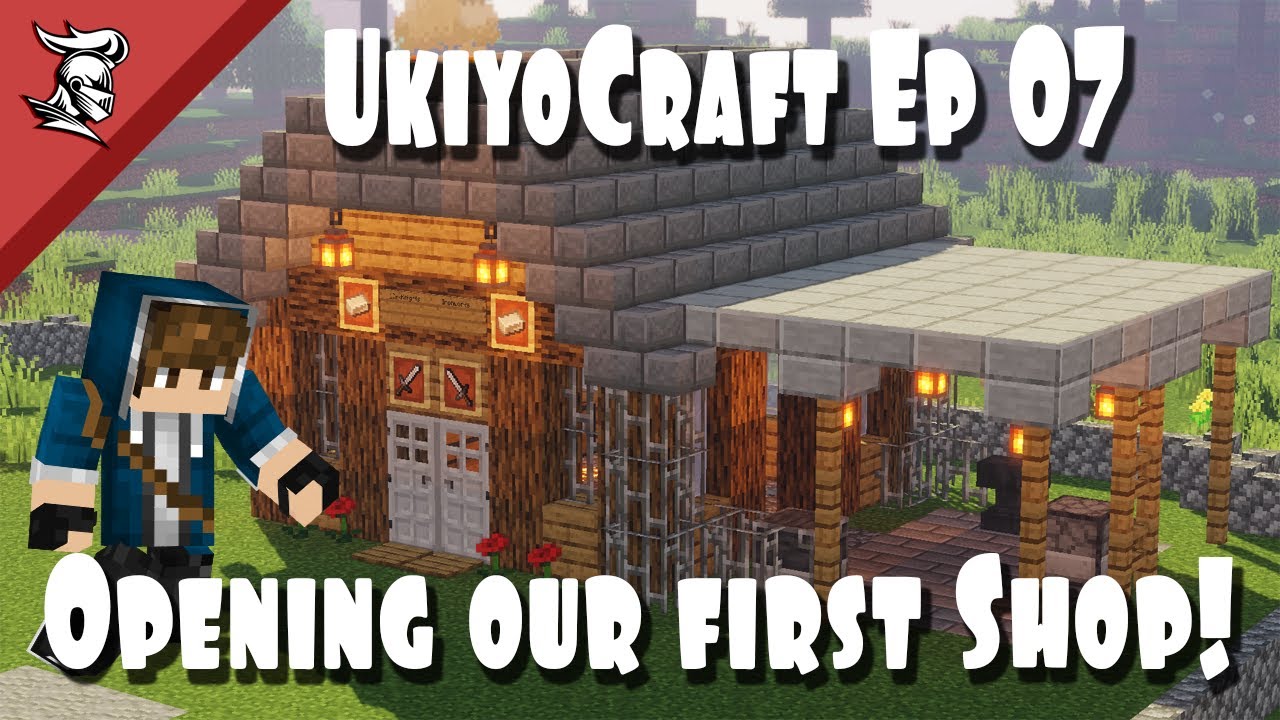 Opening our First Store! UkiyoCraft Ep07! Minecraft Java SMP Server ...
