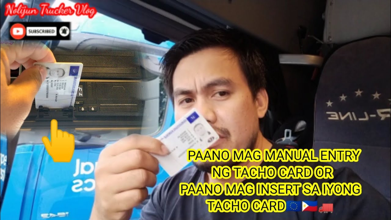PAANO MAG SALPAK SA TACHO CARD OR HOW TOMANUAL ENTRY🇪🇺🇵🇭🚛 - YouTube