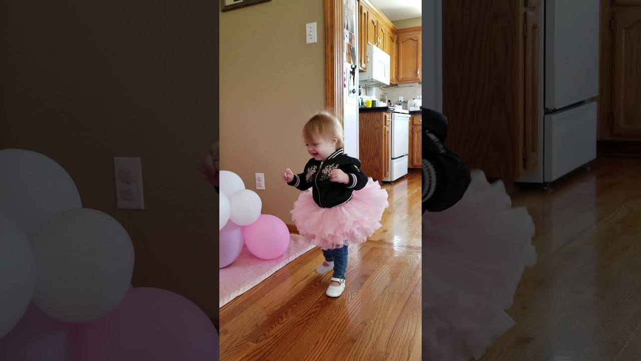 Willow walking in a tutu for the first time Dec 3rd 2019 - YouTube