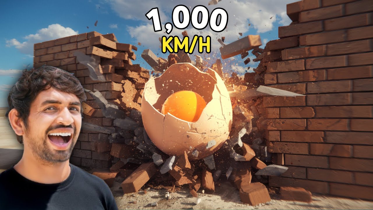 World's Most Powerful Eggs 🥚- 1000 Km/h | क्या यह अंडा ईंट को तोड़ सकता ...