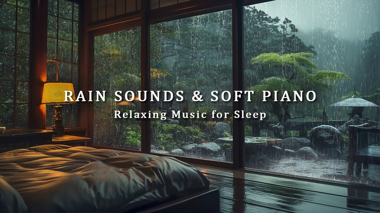 3 Hours Relaxing Piano Music with Rain Sounds on Windows - Warm Space ...