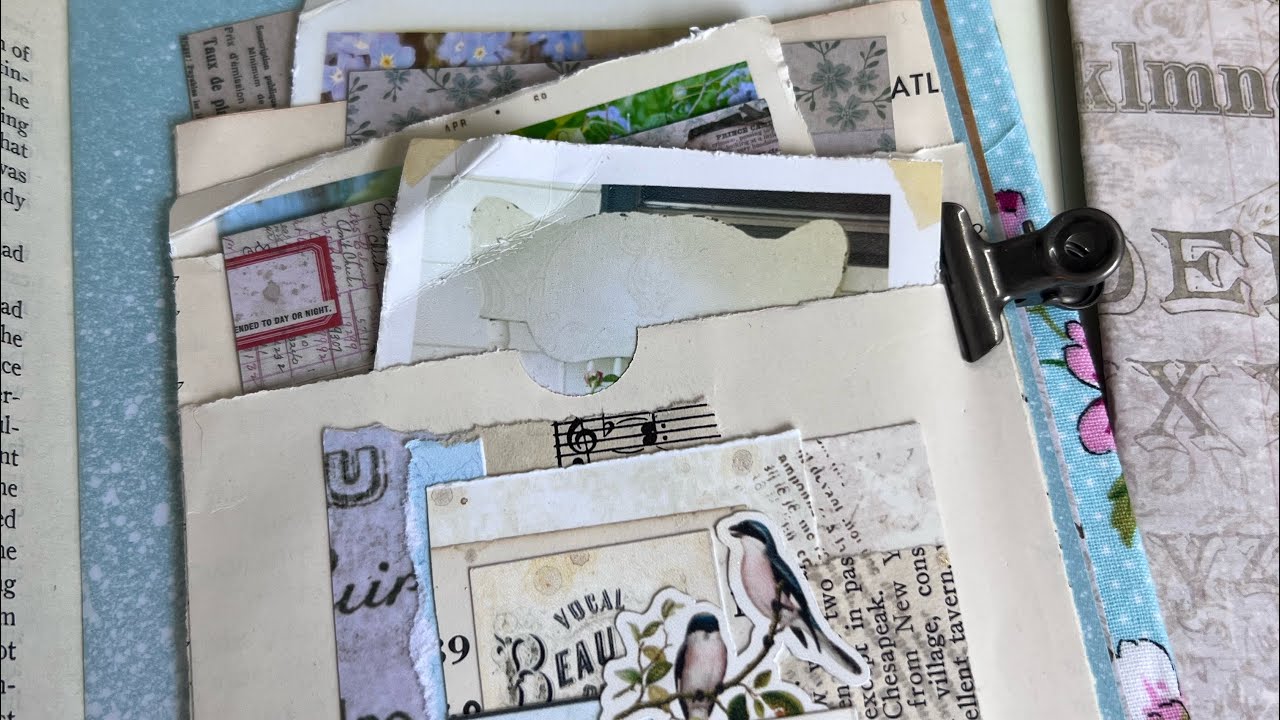 Easy Book Page Loaded Pockets | Craft With Me | Junk Journal Ephemera ...