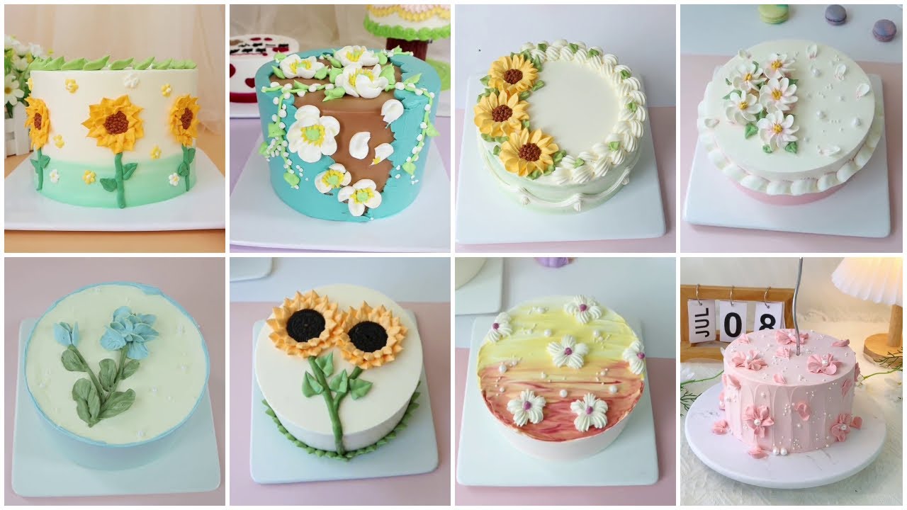 Easy ideas to decorate flower birthday cake | This flower cake turned ...