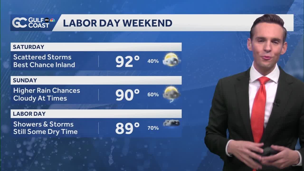 Increasing rain chances heading into Labor Day weekend - YouTube