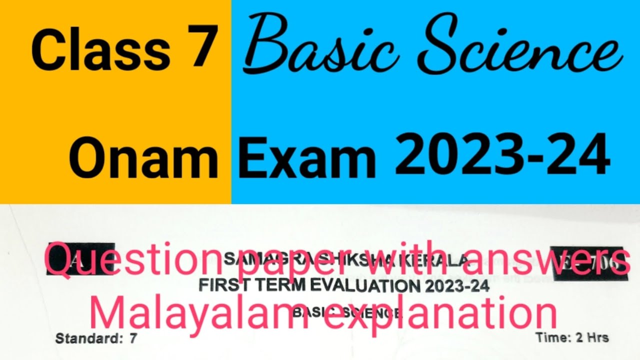 Class 7 Basic Science First term evaluation 2023-24 - YouTube