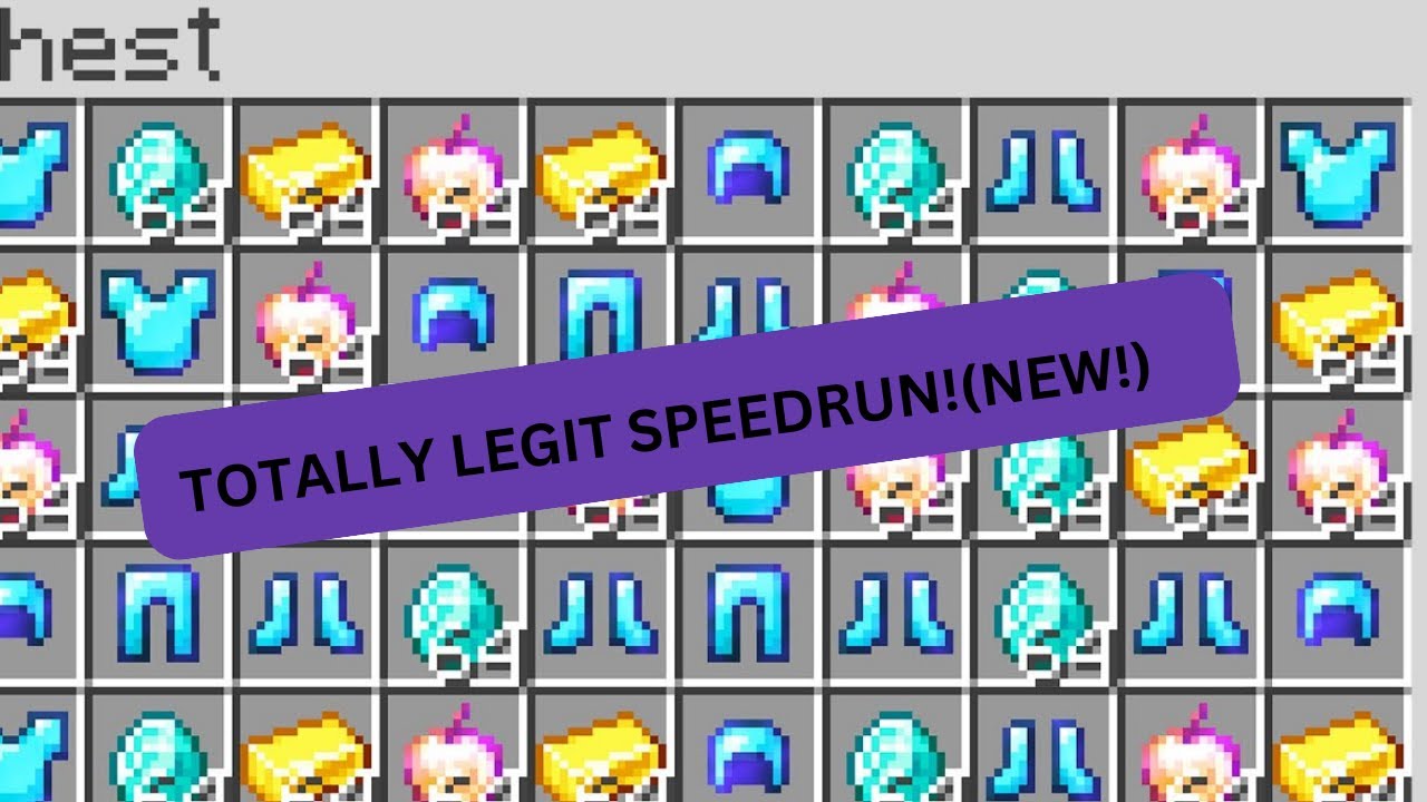 TOTALLY LEGIT MINECRAFT SPEEDRUN!(NEW WR!) - YouTube