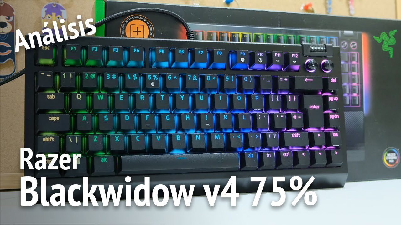 Análisis: Razer Blackwidow v4 75% review con prueba de sonido - YouTube