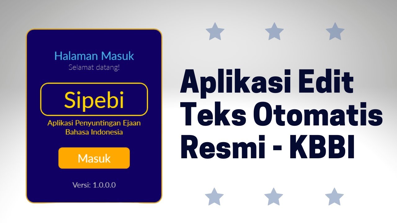 SIPEBI - APLIKASI PENYUNTING EJAAN BAHASA INDONESIA - YouTube