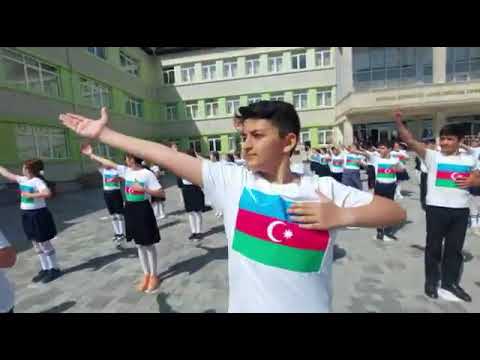ZƏRDABİ MƏKTƏBİ.MUSTƏQİLLİY GUNUNƏ OZEL FLAŞMOB